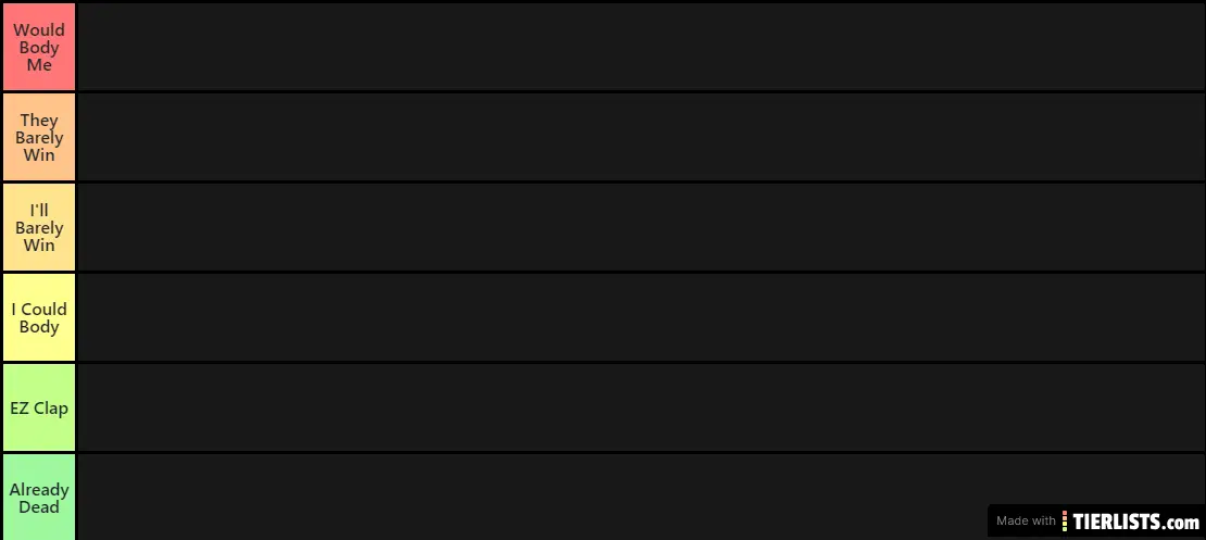 Blank Tier List Maker TierLists