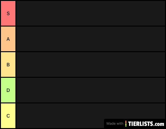 Template Tier List TierLists